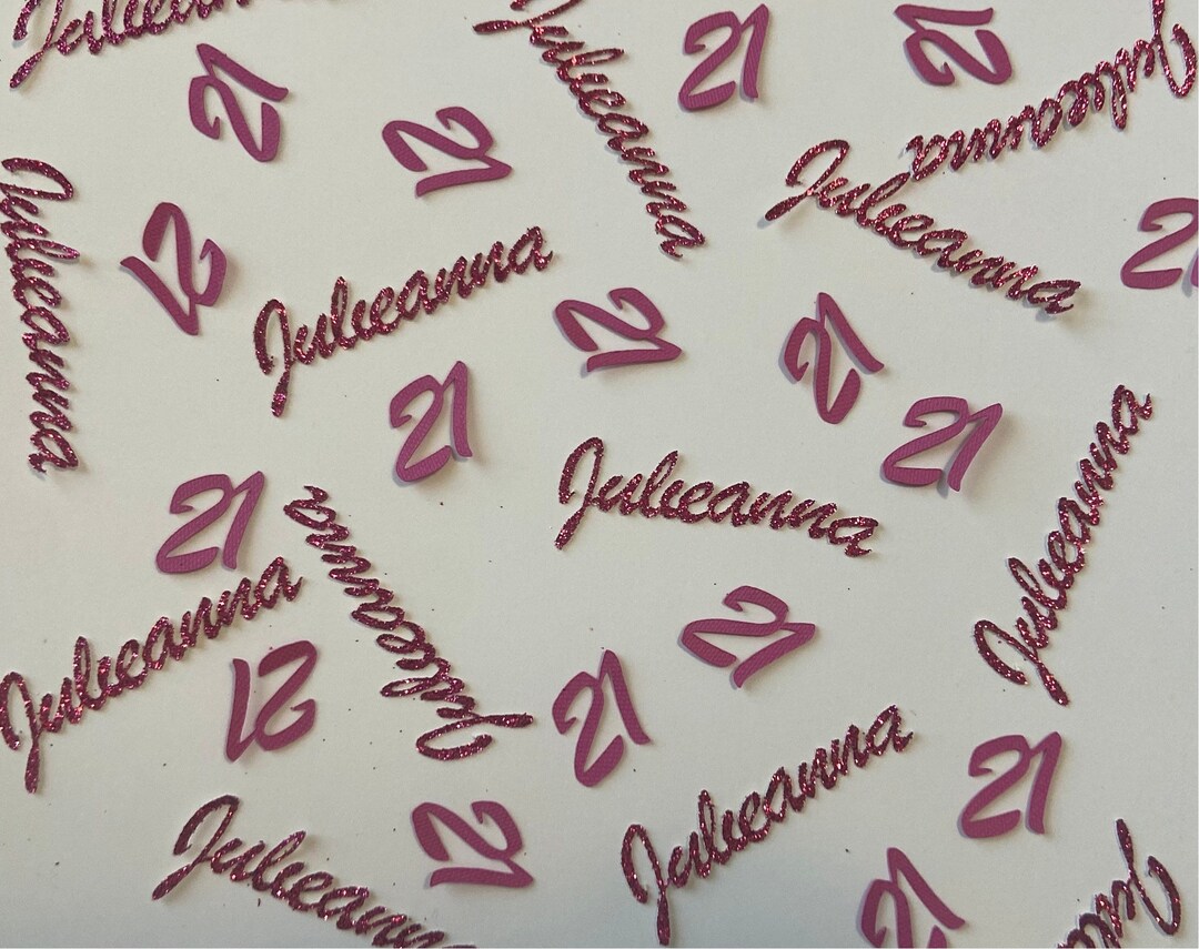 Custom/personalized 21st Birthday Confetti Table Decor - Etsy