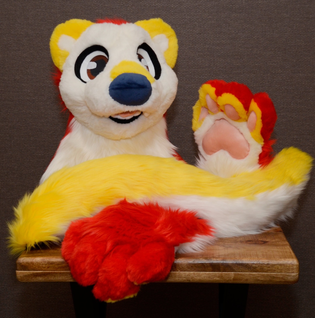 Otter Fursuit Mini Partial: Paws, Tail, & Head Premade. Ready to Ship ...