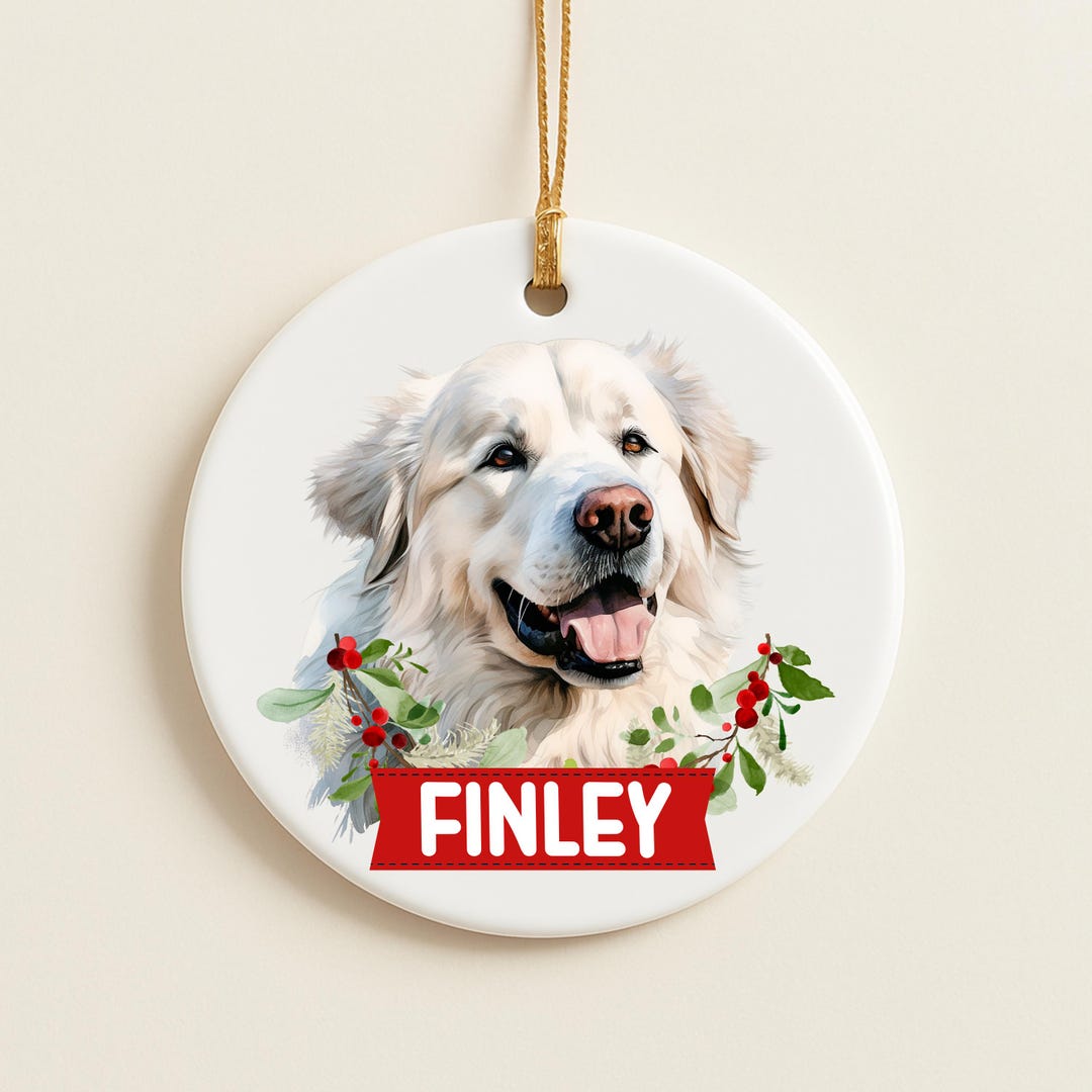 Great Pyrenees Christmas Ornament Gift Personalized Name Custom Owner ...