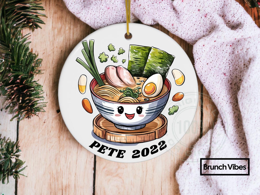 Ramen Ornament Personalized Custom Funny 2024 Christmas Gift Noodle ...