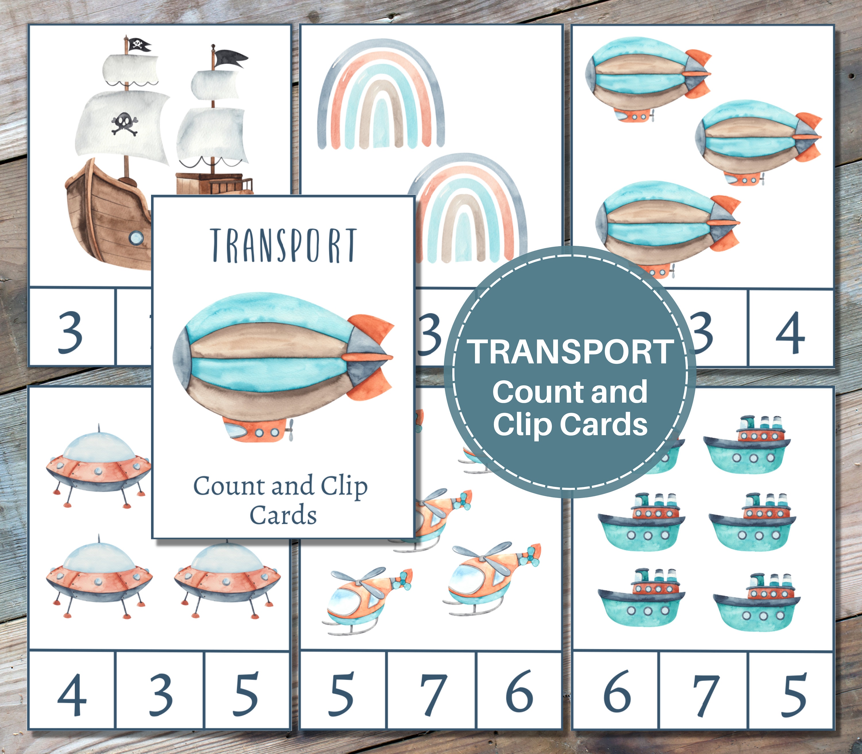 TRANSPORT Pre-k and K Activity Pack, Homeschool, Digital, Instant ...