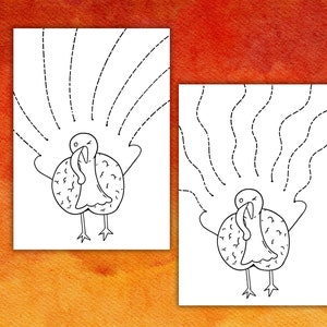 TURKEY Scissors Skills Activity Pages, Preschool Printable, Homeschool ...