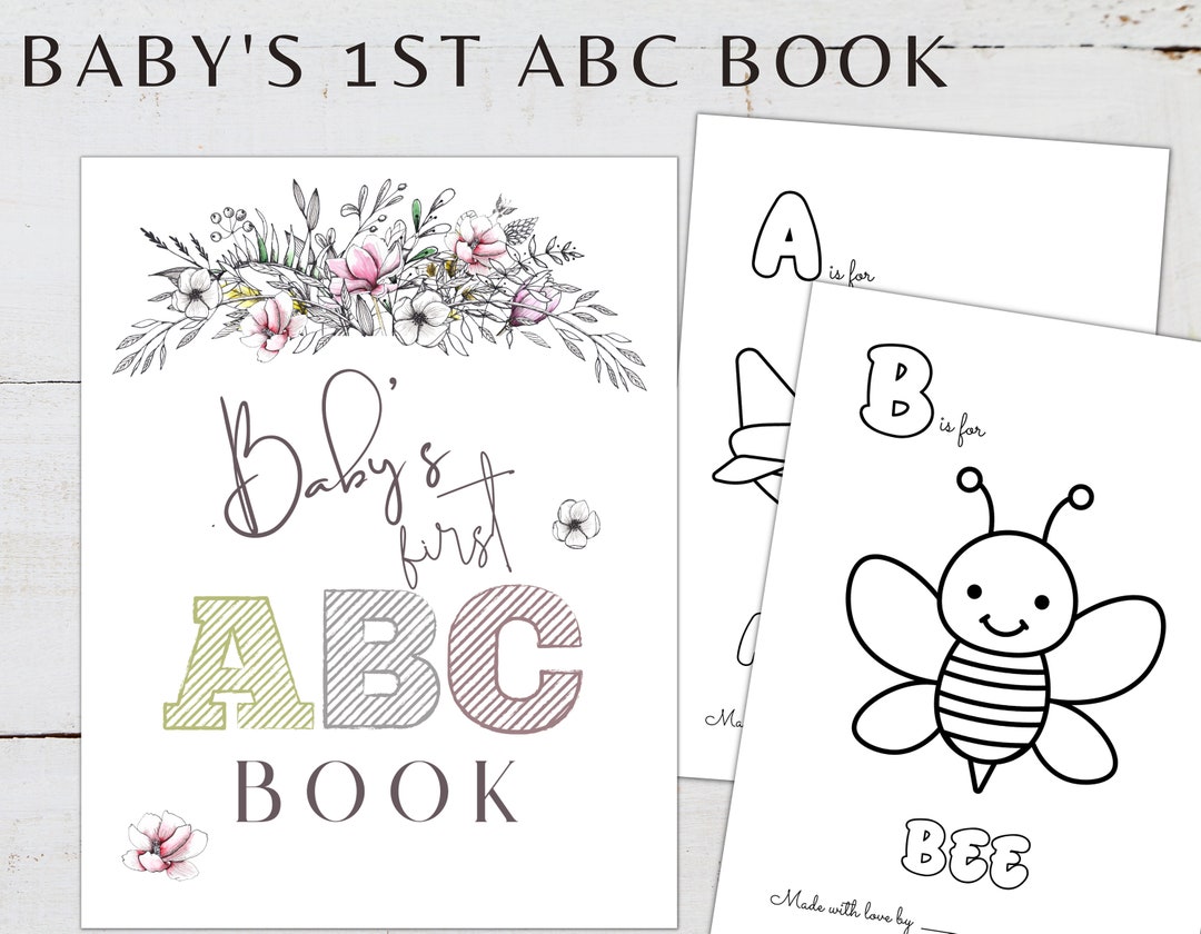 Baby's First ABC Book, Printable ABC Book, Baby's First Alphabet Book ...