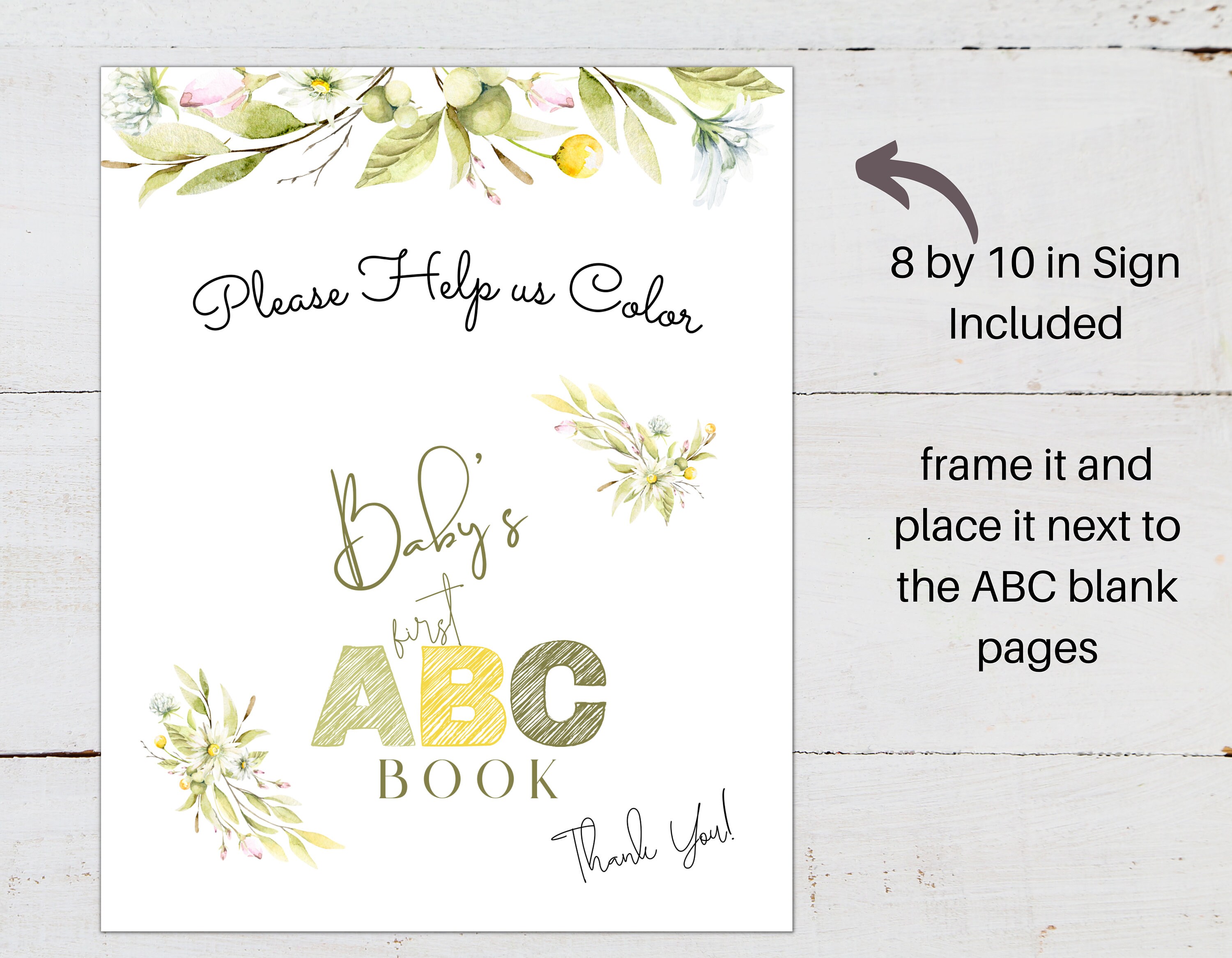 Baby's First ABC Book Printable ABC Book Baby's - Etsy
