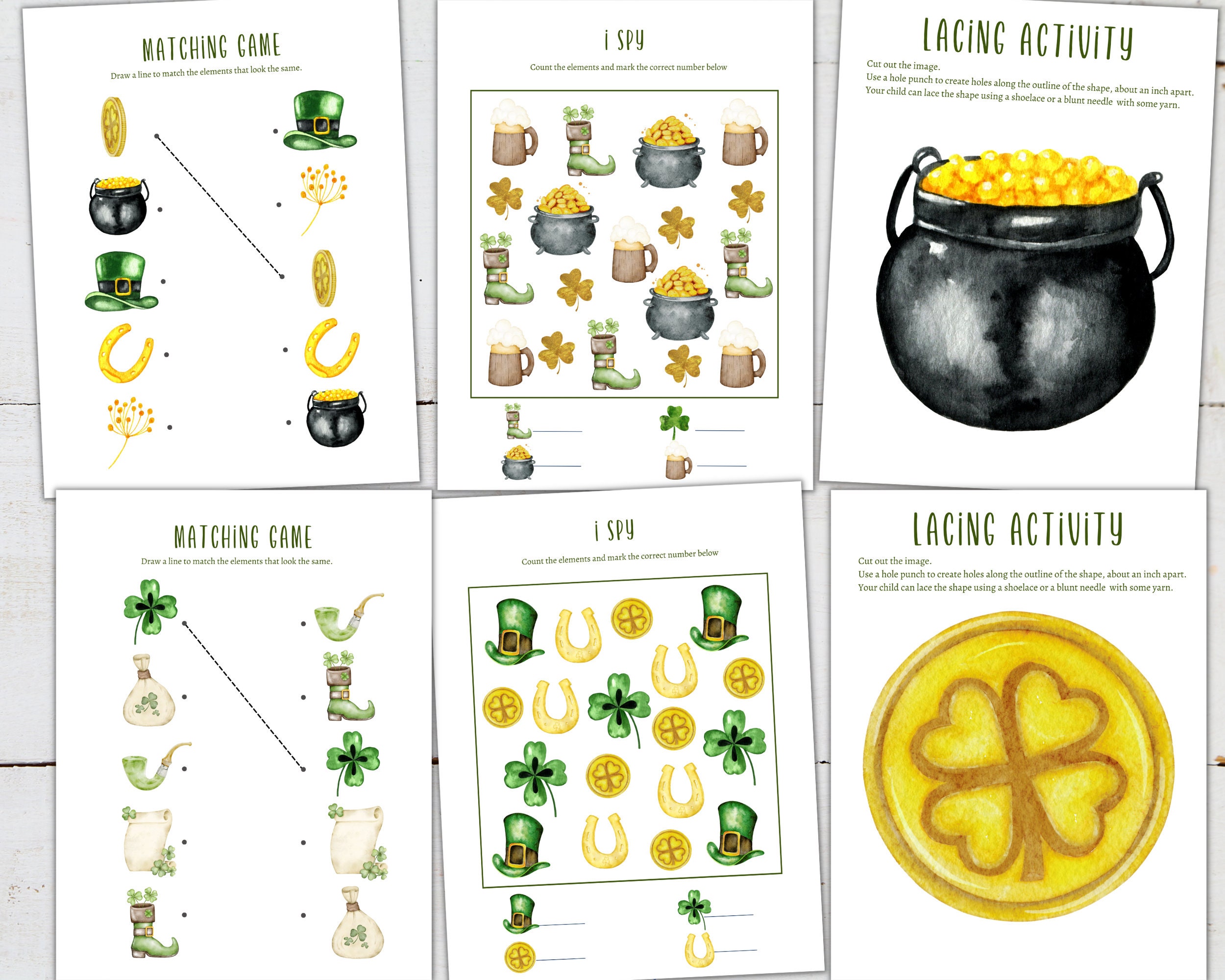 SAINT PATRICK'S DAY Pre-k and K Activity Pack, Homeschool, Digital ...