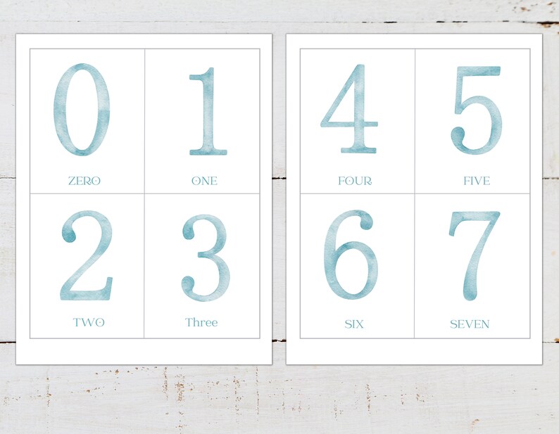 NUMBER Cards, 0 to 10 Counting, Toddler Activity, Printable, Instant ...