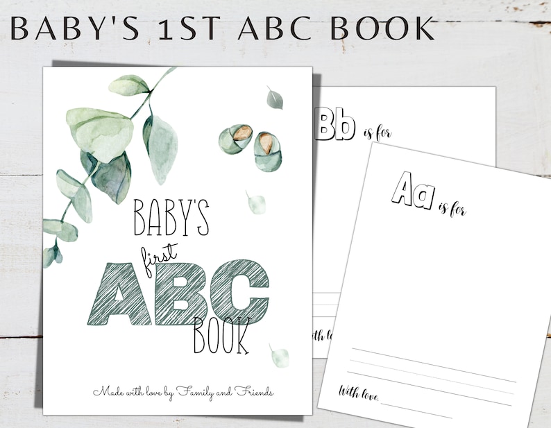 Baby's First ABC Book, Printable ABC Book, Baby's First Alphabet Book ...