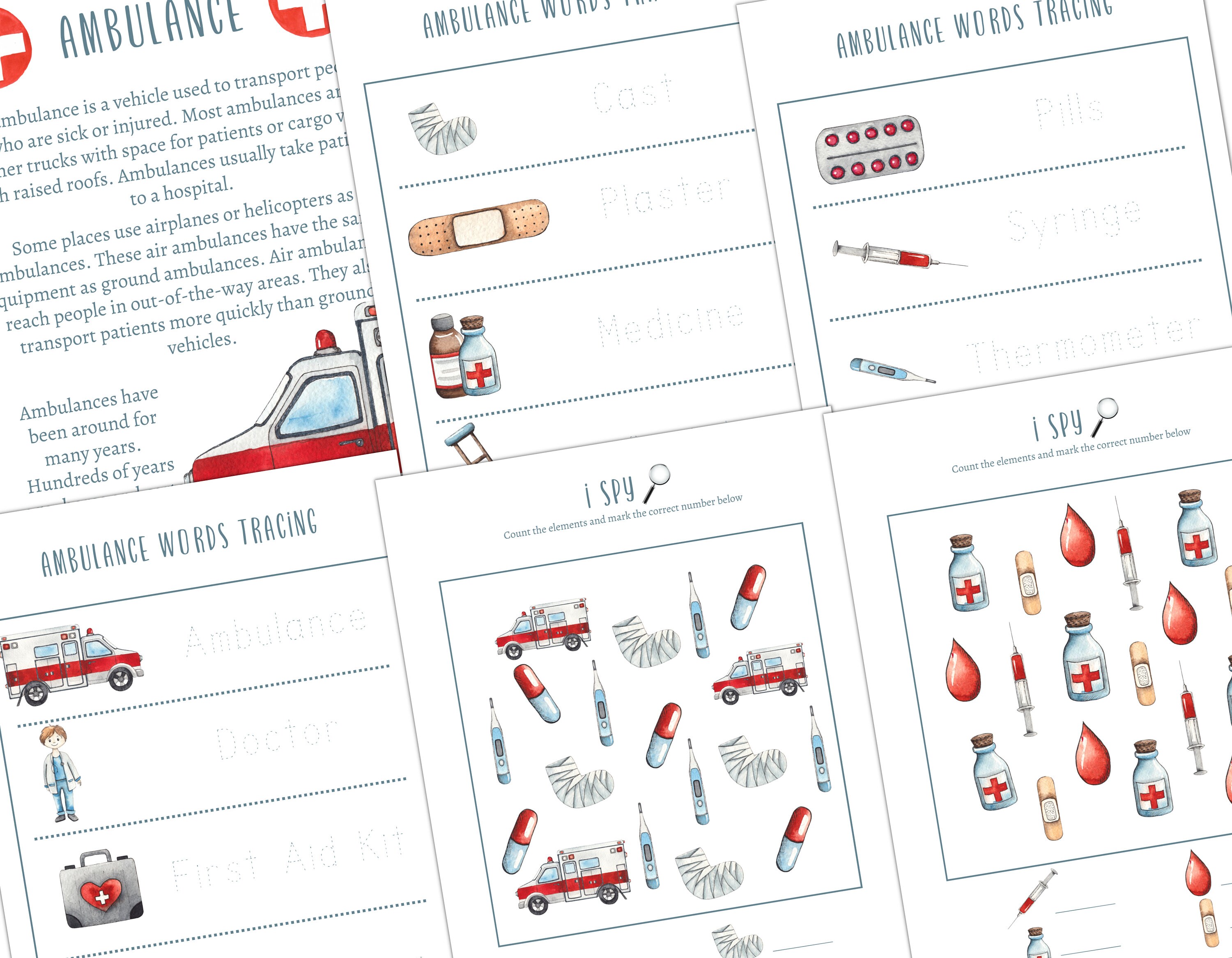 FIRST RESPONDERS BUNDLE, Fire Station, Police Unit and Ambulance ...