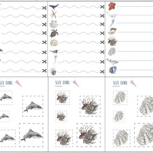 OCEAN Animals Pre-k and K Activity Pack, Homeschool, Digital, INSTANT ...