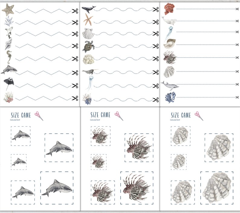 OCEAN Animals Pre-k and K Activity Pack, Homeschool, Digital, INSTANT ...