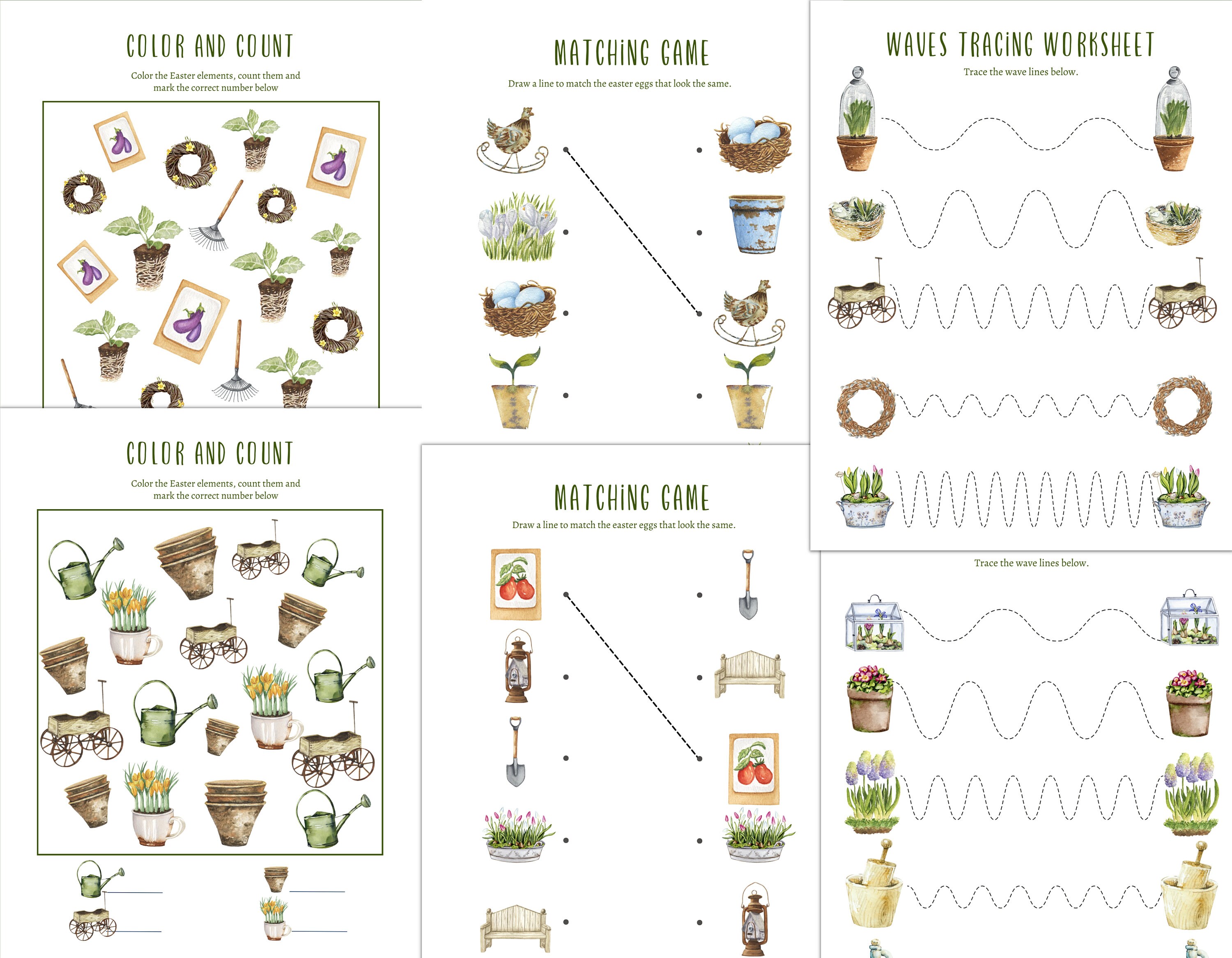 SPRING GARDEN Pre-k and K Activity Pack Homeschool Digital - Etsy Singapore