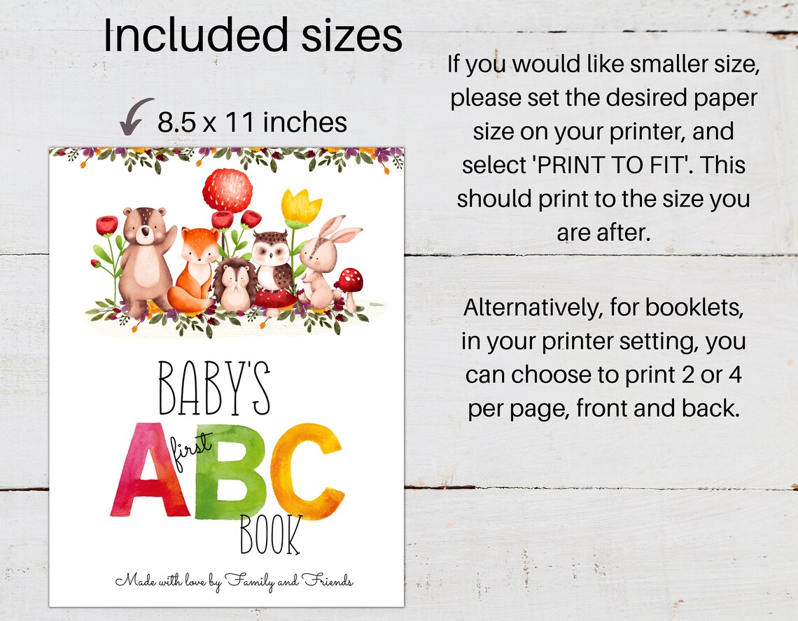 Baby's First ABC Book, Printable ABC Book, Baby's First Alphabet Book ...