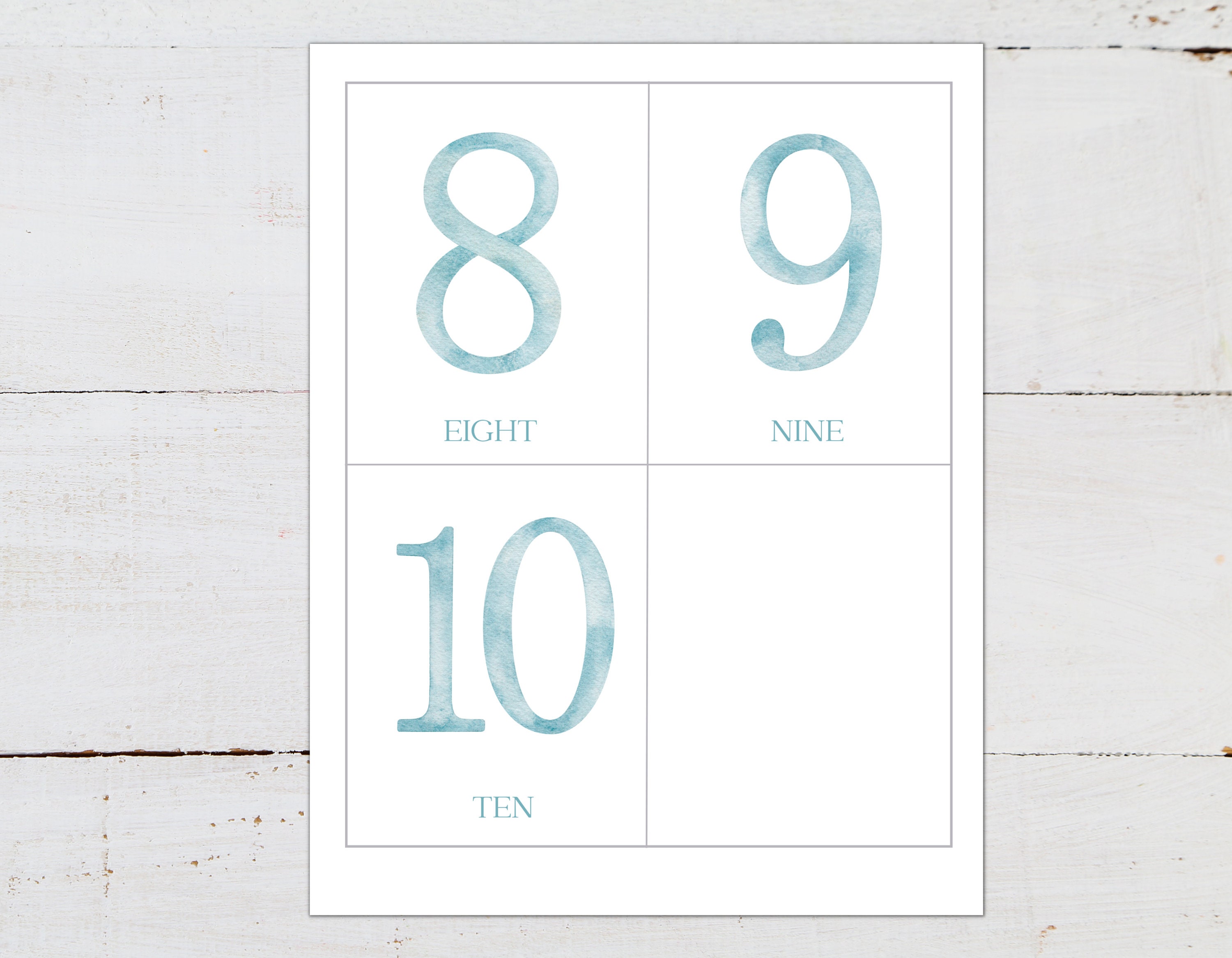 NUMBER Cards, 0 to 10 Counting, Toddler Activity, Printable, Instant ...