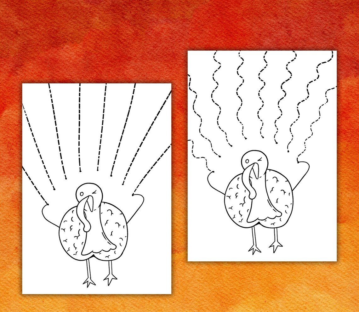 TURKEY Scissors Skills Activity Pages, Preschool Printable, Homeschool ...