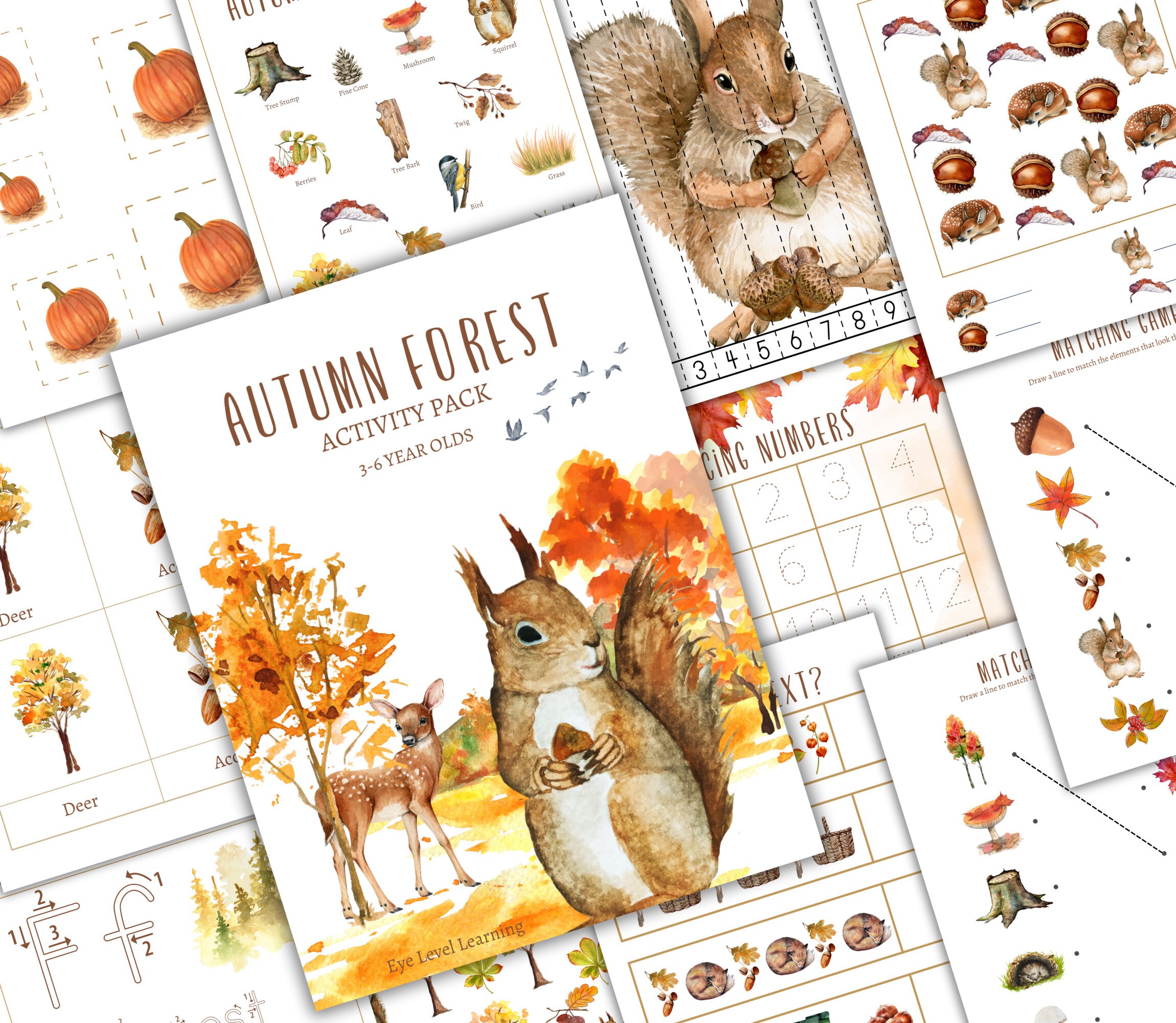 AUTUMN BUNDLE, 4 Activity Packs Available Separately, Pre-k ...