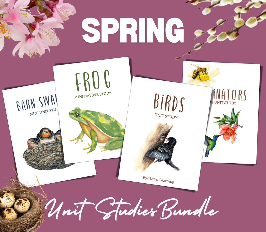 SPRING Themed Nature Study Units BUNDLE, Birds, Frogs, Barn Swallow ...