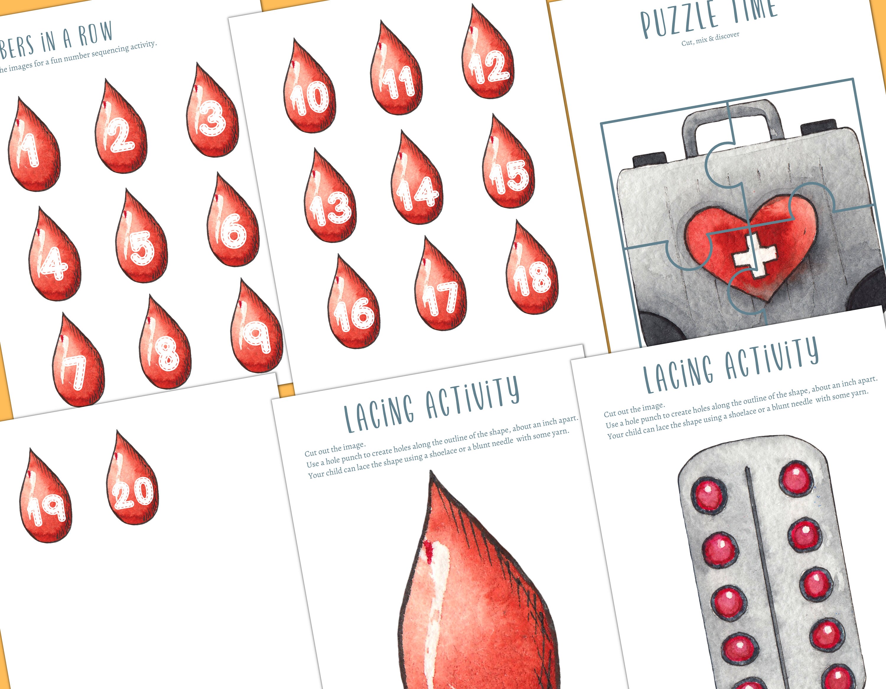 AMBULANCE Pre-k and K Activity Pack, Homeschool, Digital, Instant ...