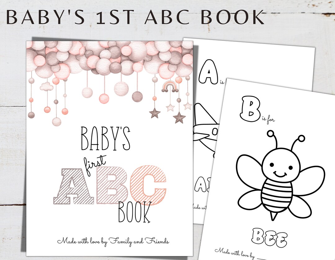 Baby's First ABC Book, Printable ABC Book, Baby's First Alphabet Book ...
