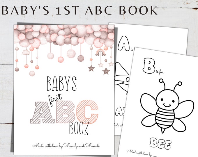 Baby's First ABC Book, Printable ABC Book, Baby's First Alphabet Book ...