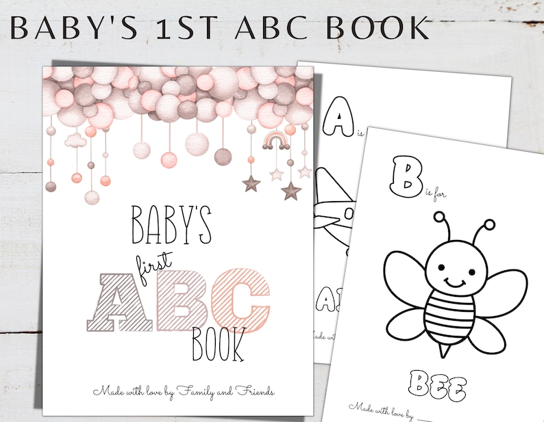 Baby's First ABC Book, Printable ABC Book, Baby's First Alphabet Book ...