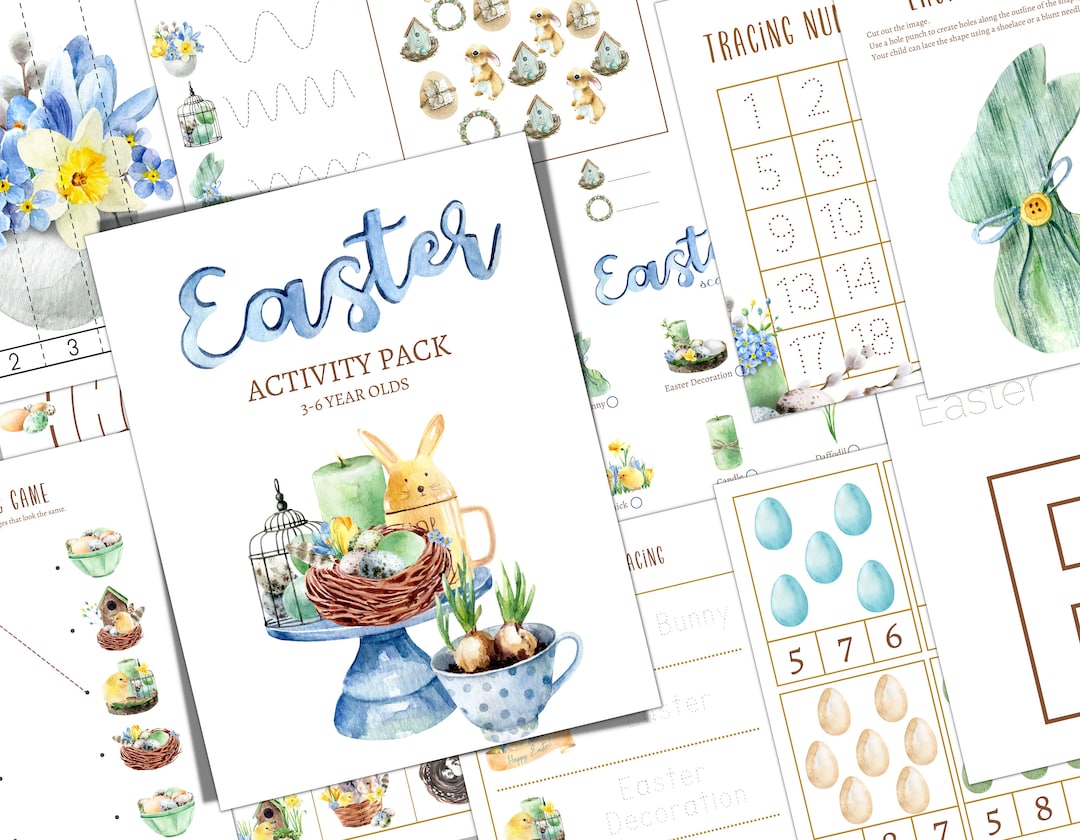 EASTER Pre-k and K Activity Pack, Homeschool, Digital, INSTANT DOWNLOAD ...