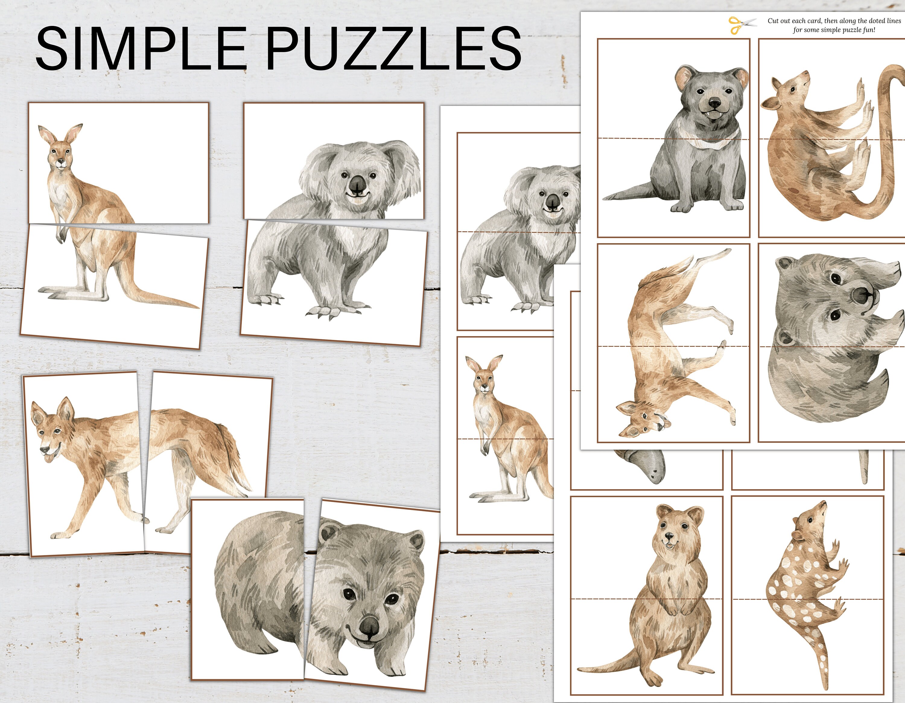 AUSTRALIAN Animals Pre-k and K Activity Pack Homeschool - Etsy