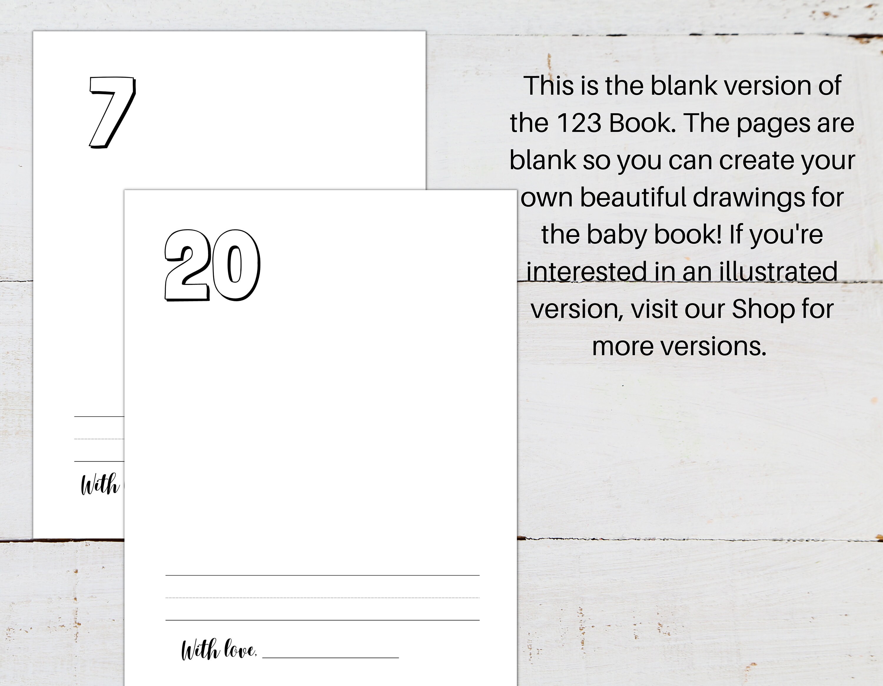 Baby's First 123 Book, Printable 123 Book, Baby's First Numbers Book ...