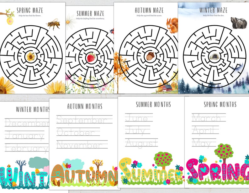 The Four Seasons Nature Study, Seasons Activities, Science, Handwriting ...