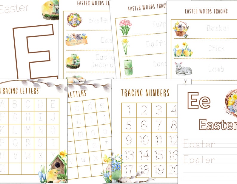 EASTER Pre-k and K Activity Pack Homeschool Digital INSTANT - Etsy