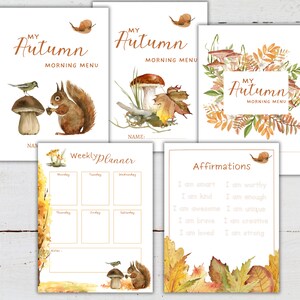 AUTUMN/FALL MORNING Menu, Homeschool Printables, Instant Download - Etsy