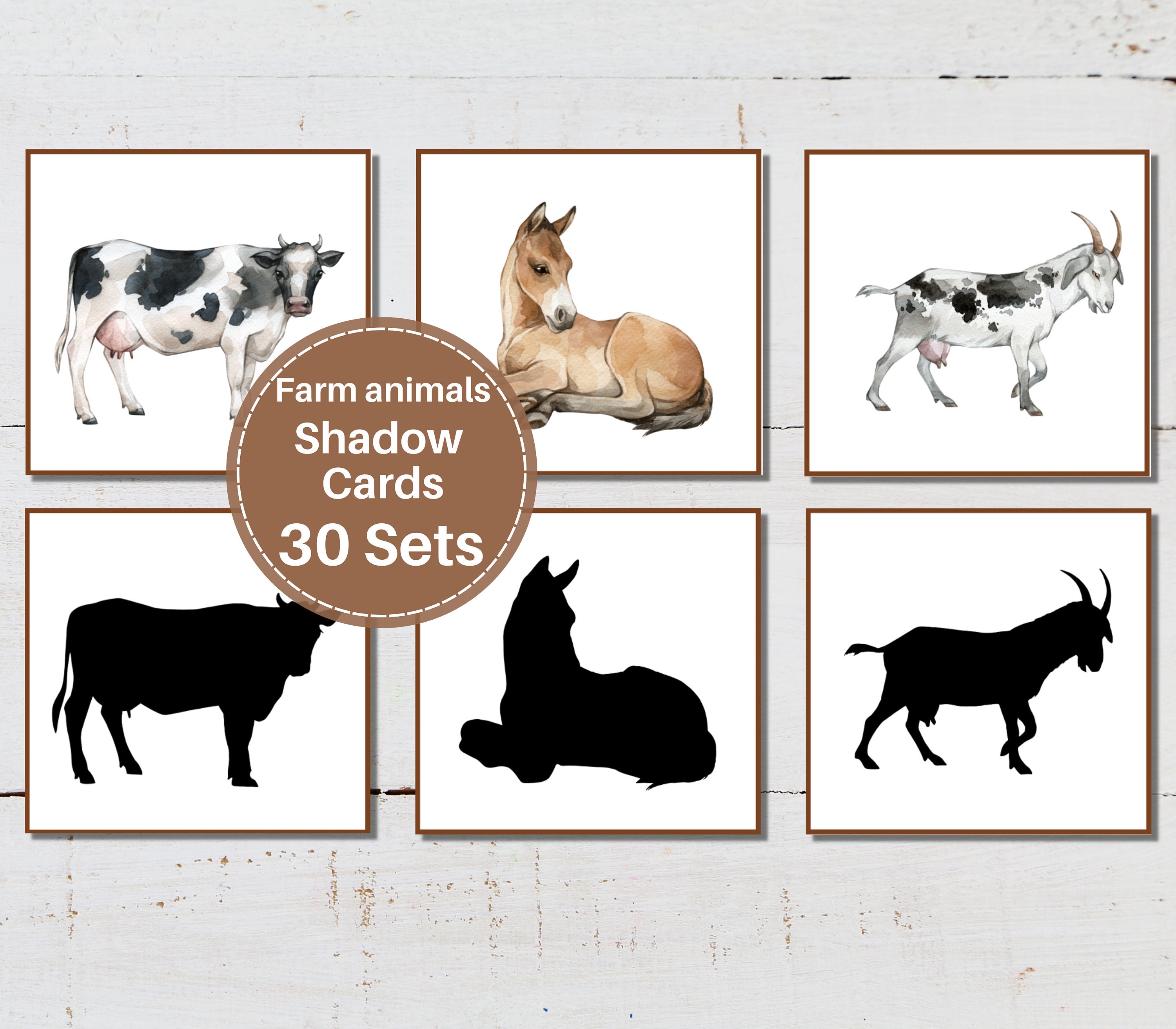 Farm Animals Activities, Poster, 3-part Cards, Puzzles, Pattern Match ...