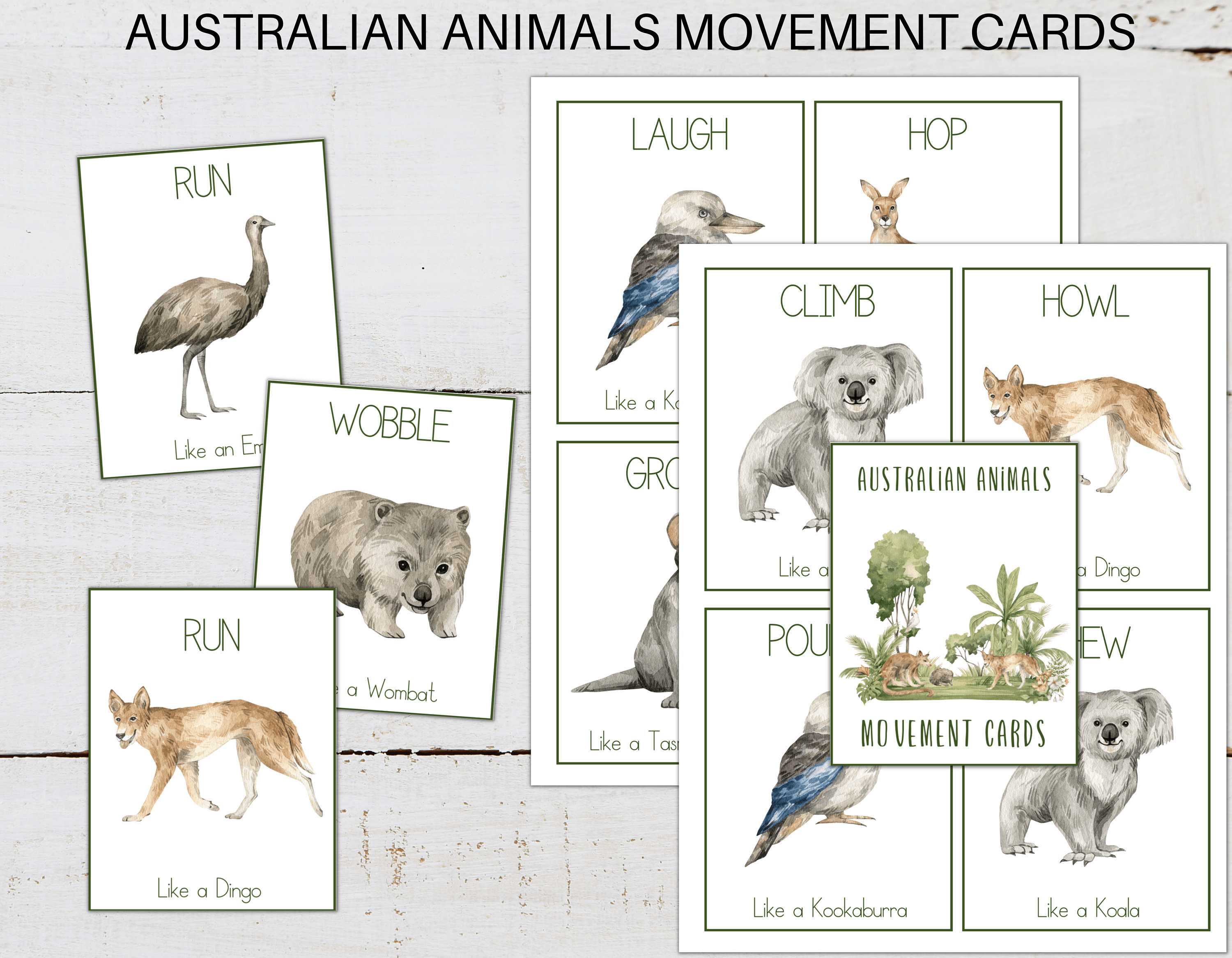 AUSTRALIAN Animals Pre-k and K Activity Pack Homeschool - Etsy