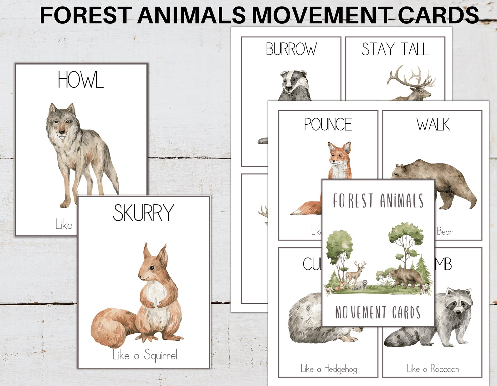 FOREST Animals Pre-k and K Activity Pack, Homeschool, Digital, INSTANT ...