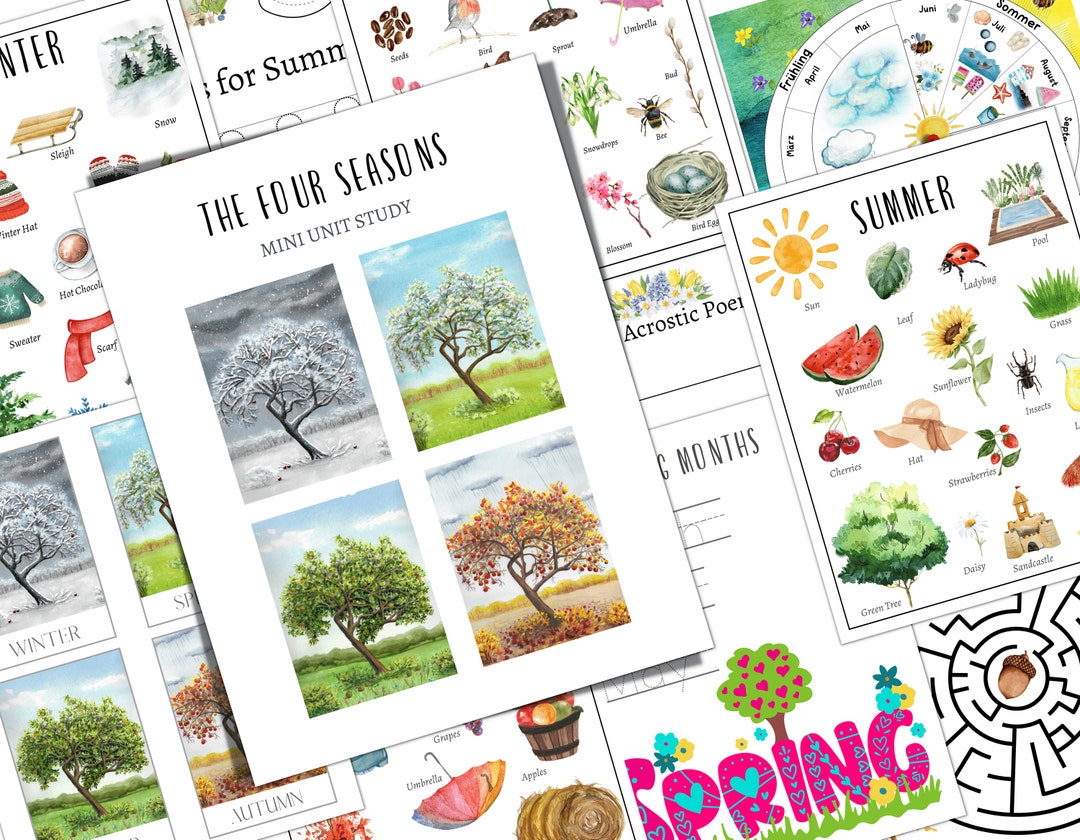 The Four Seasons Nature Study, Seasons Activities, Science, Handwriting ...