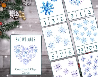 Christmas Count and Clip Cards, 1 to 20 Counting, Gingerbread Cookies ...