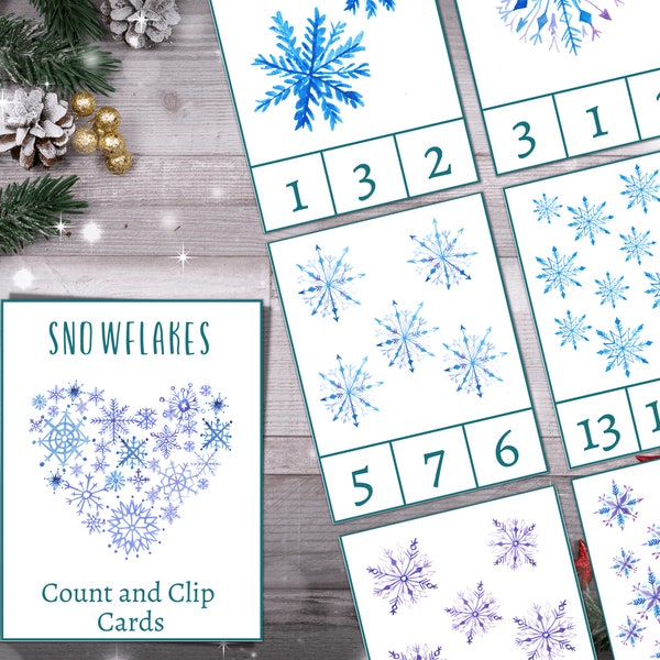 Count and Clip Cards - Etsy