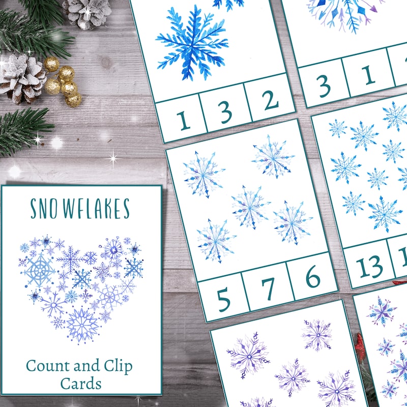 Count and Clip Cards - Etsy