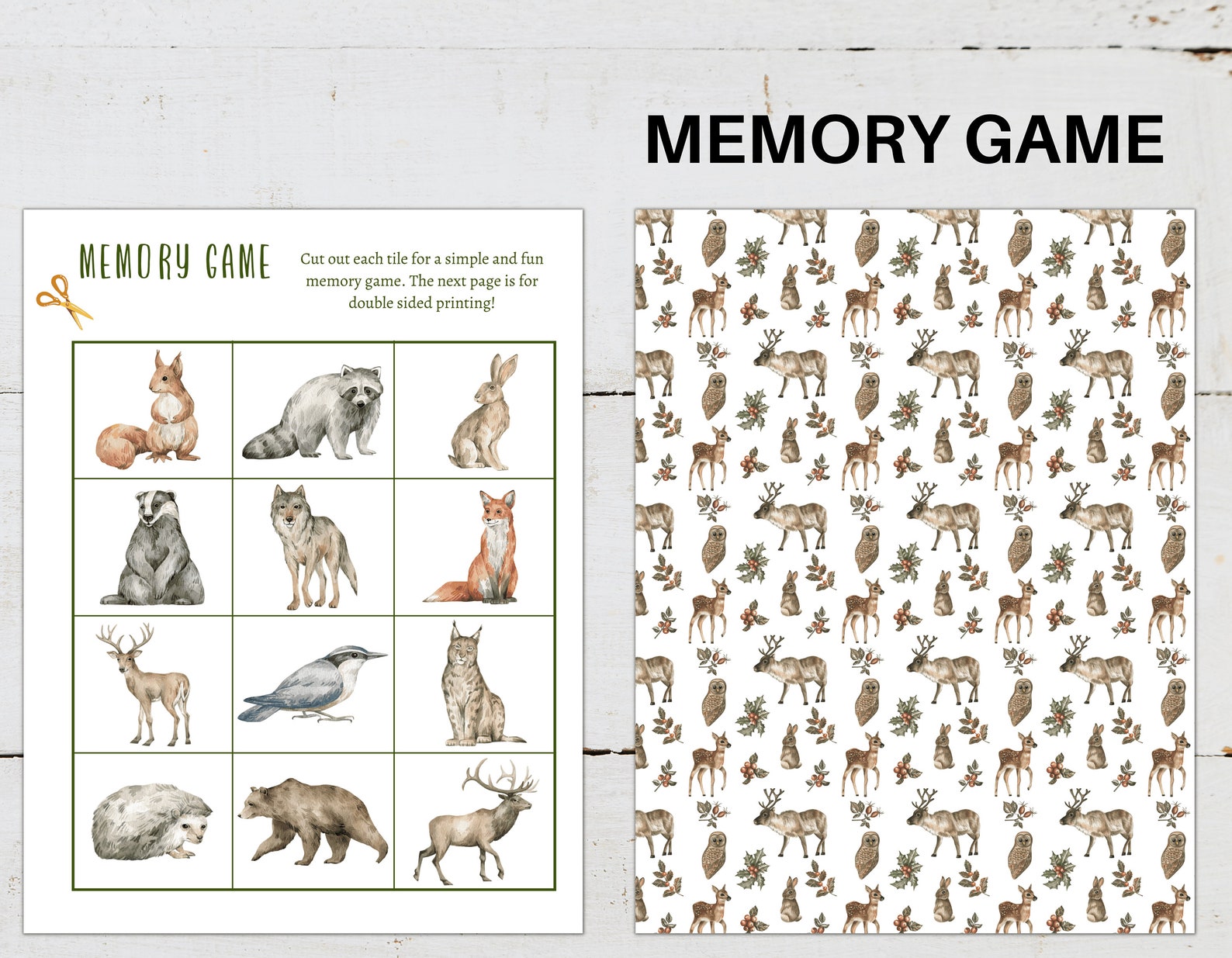 FOREST Animals Pre-k and K Activity Pack, Homeschool, Digital, INSTANT ...