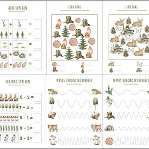 IN THE FOREST Pre-k and K Activity Pack, Homeschool, Digital, Instant ...