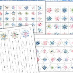 SNOWFLAKES Cutting Strips, Scissor Practice, Preschool Printable ...