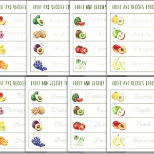 FRUIT & VEGGIES Pre-k and K Activity Pack, Homeschool, Digital, Instant ...