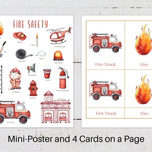 Fire Safety Vocabulary Mini Poster + 3-part Cards, Homeschool ...