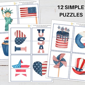 4th of July Pre-k and K Activity Pack, Homeschool, Digital, Instant ...