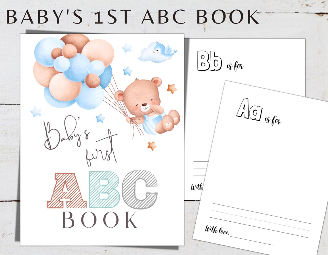 Baby's First ABC Book Printable ABC Book Baby's - Etsy