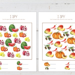 FRUIT and VEGETABLES I Spy, Printable Fruit and Vegetables Activity ...
