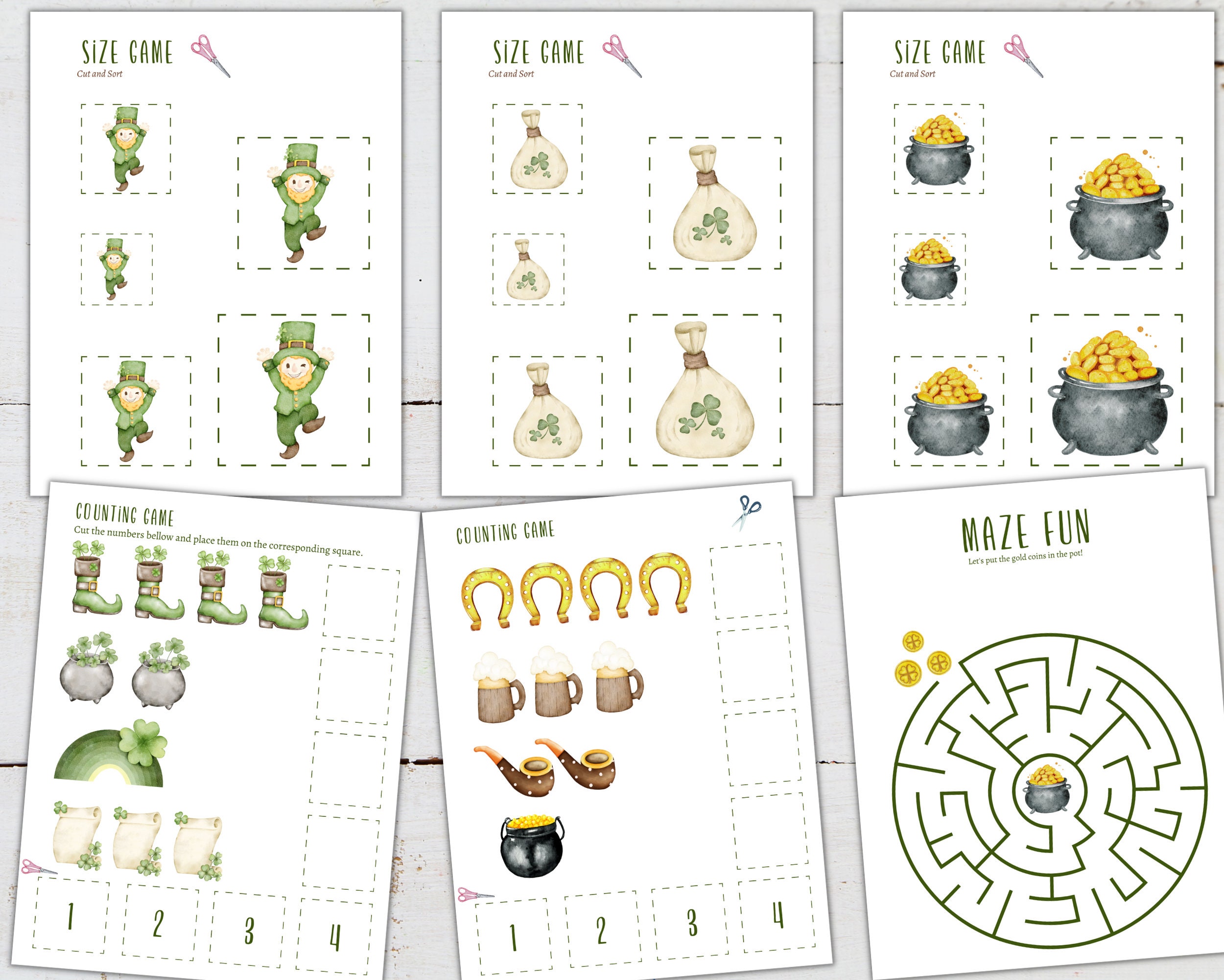 SAINT PATRICK'S DAY Pre-k and K Activity Pack, Homeschool, Digital ...