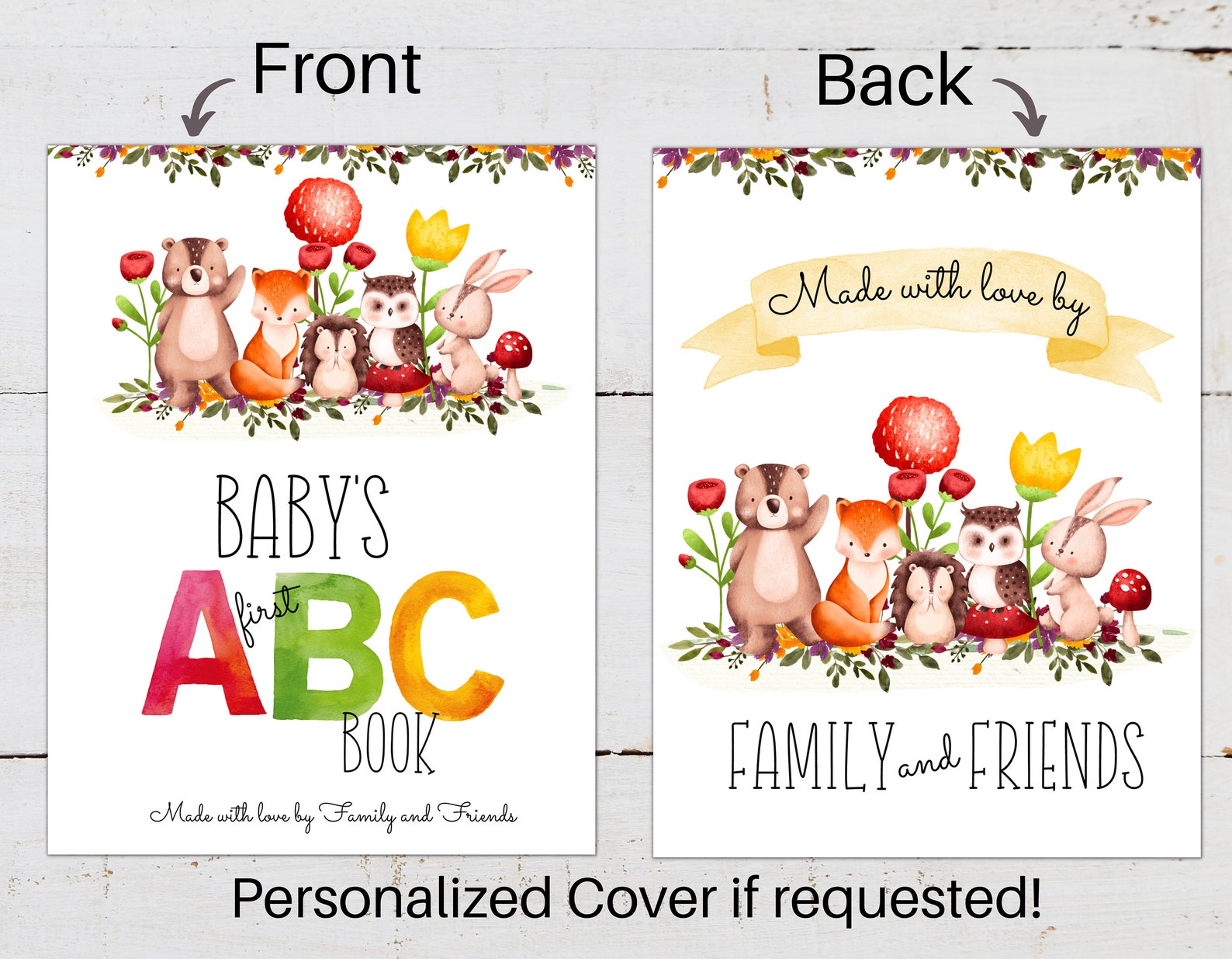 Baby's First ABC Book, Printable ABC Book, Baby's First Alphabet Book ...
