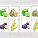 FRUIT and VEGETABLES Matching Card Game, Simple Puzzles, Toddler ...