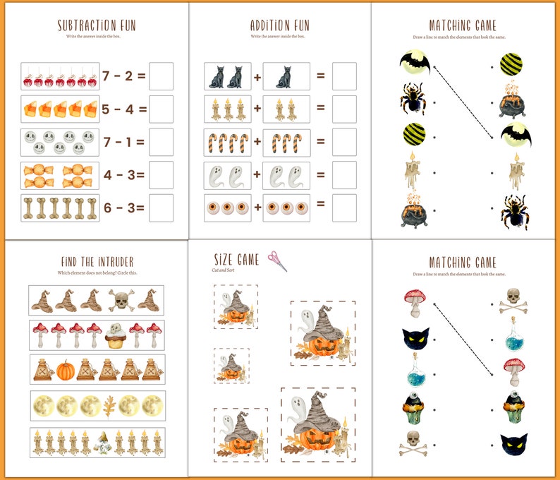 HALLOWEEN Pre-k and K Activity Pack, Homeschool, Digital, Instant ...