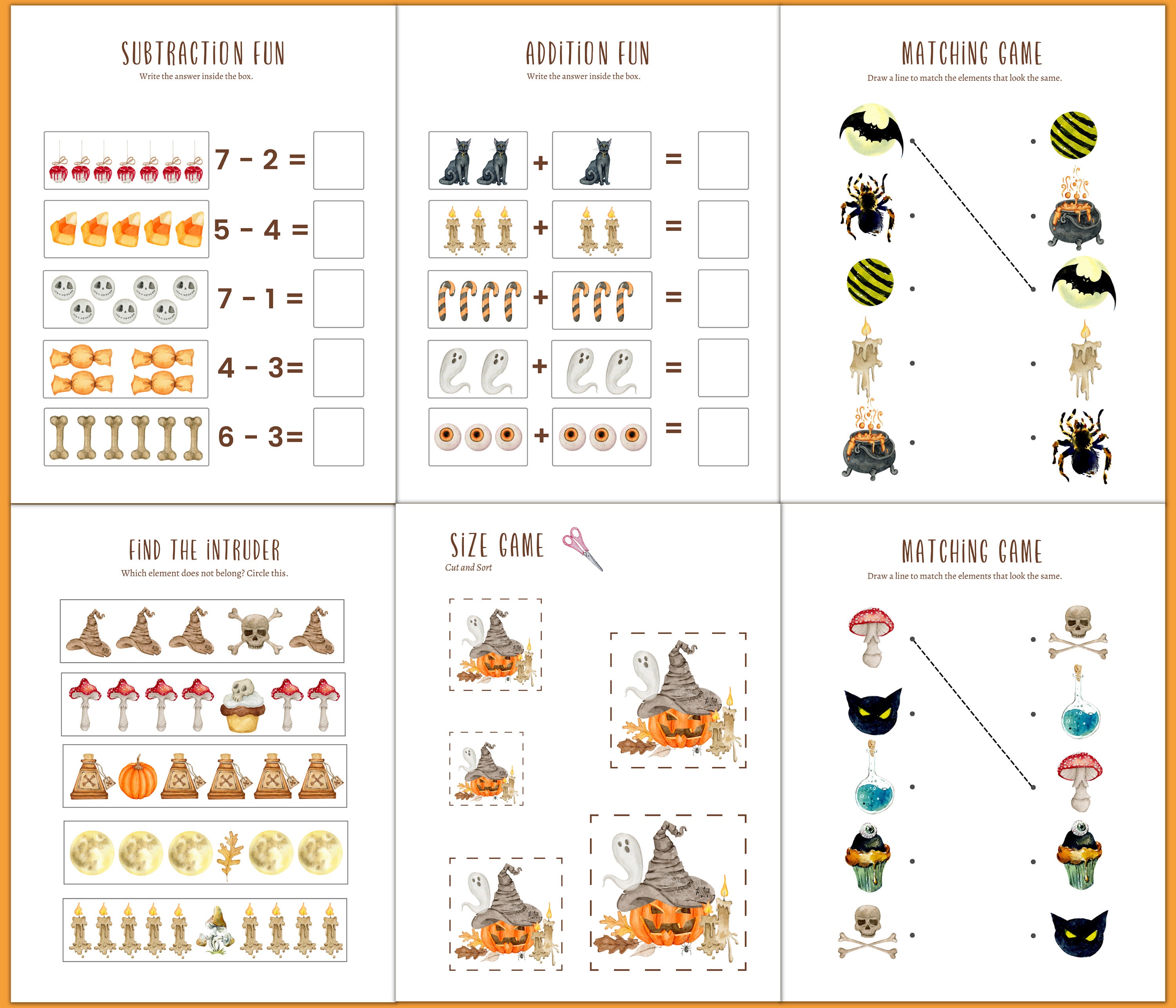 HALLOWEEN Pre-k and K Activity Pack, Homeschool, Digital, Instant ...